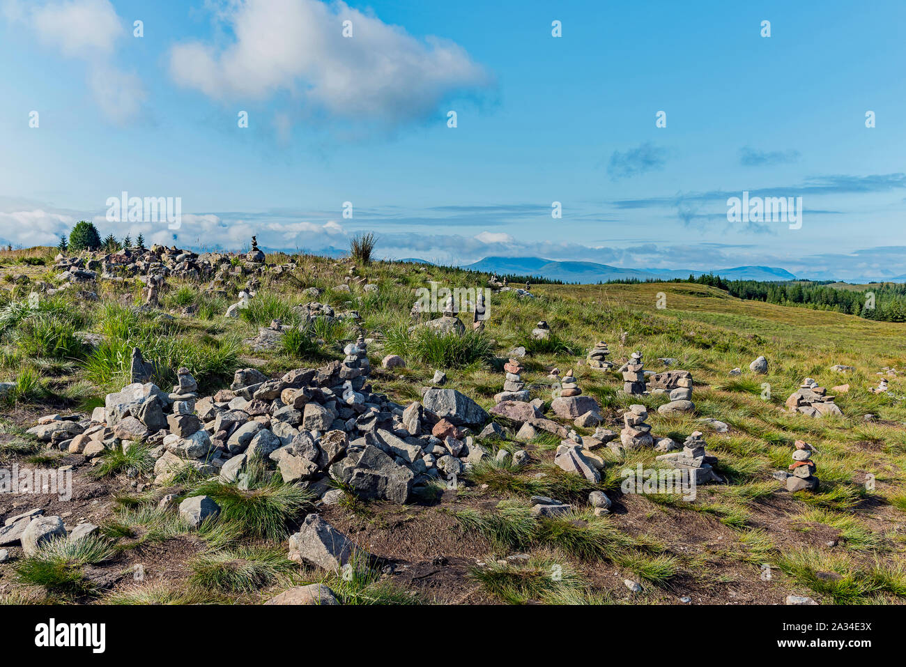 Rock piles with loch loyne hi-res stock photography and images - Alamy