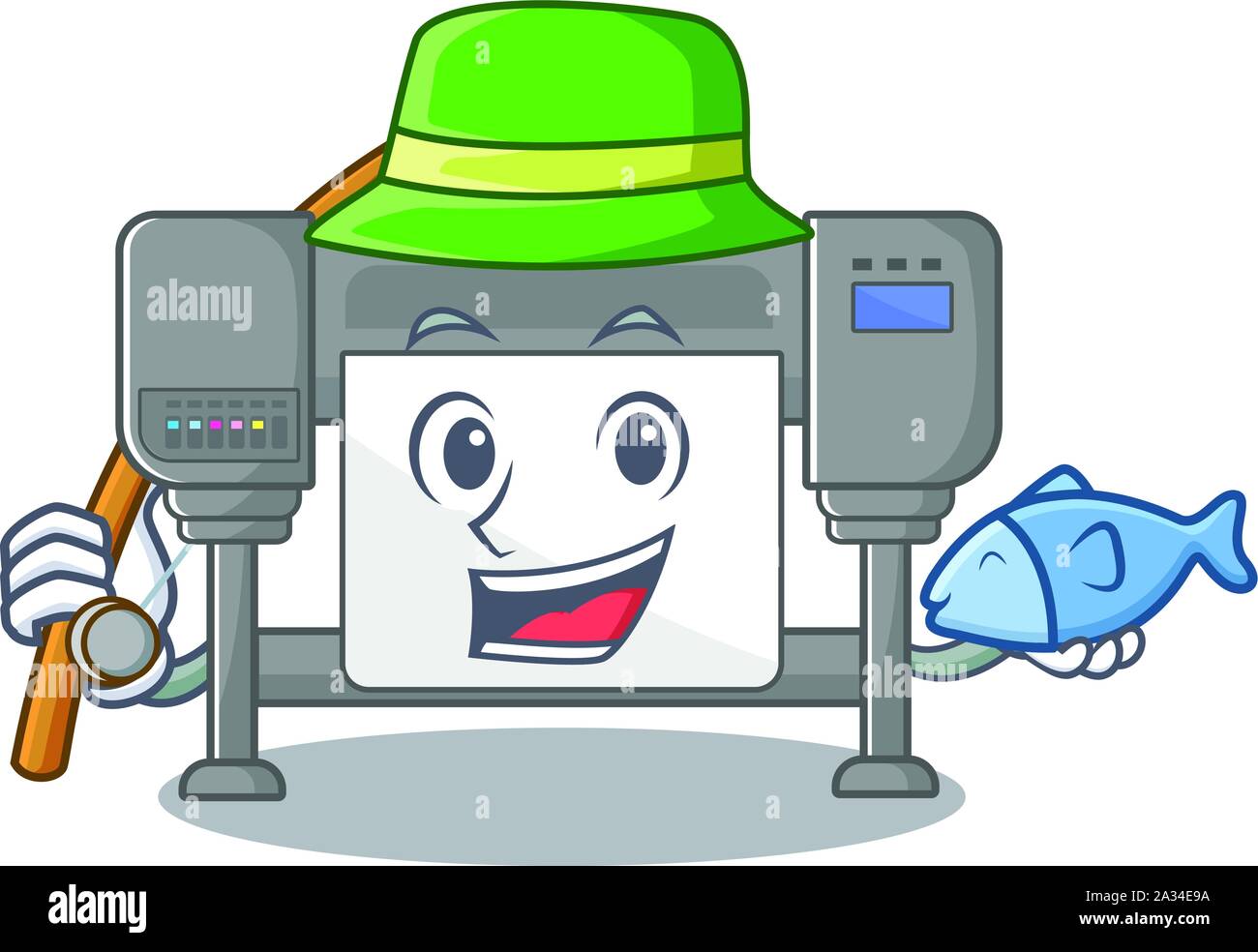 Fishing plotters on a wooden cartoon table Stock Vector Image & Art - Alamy