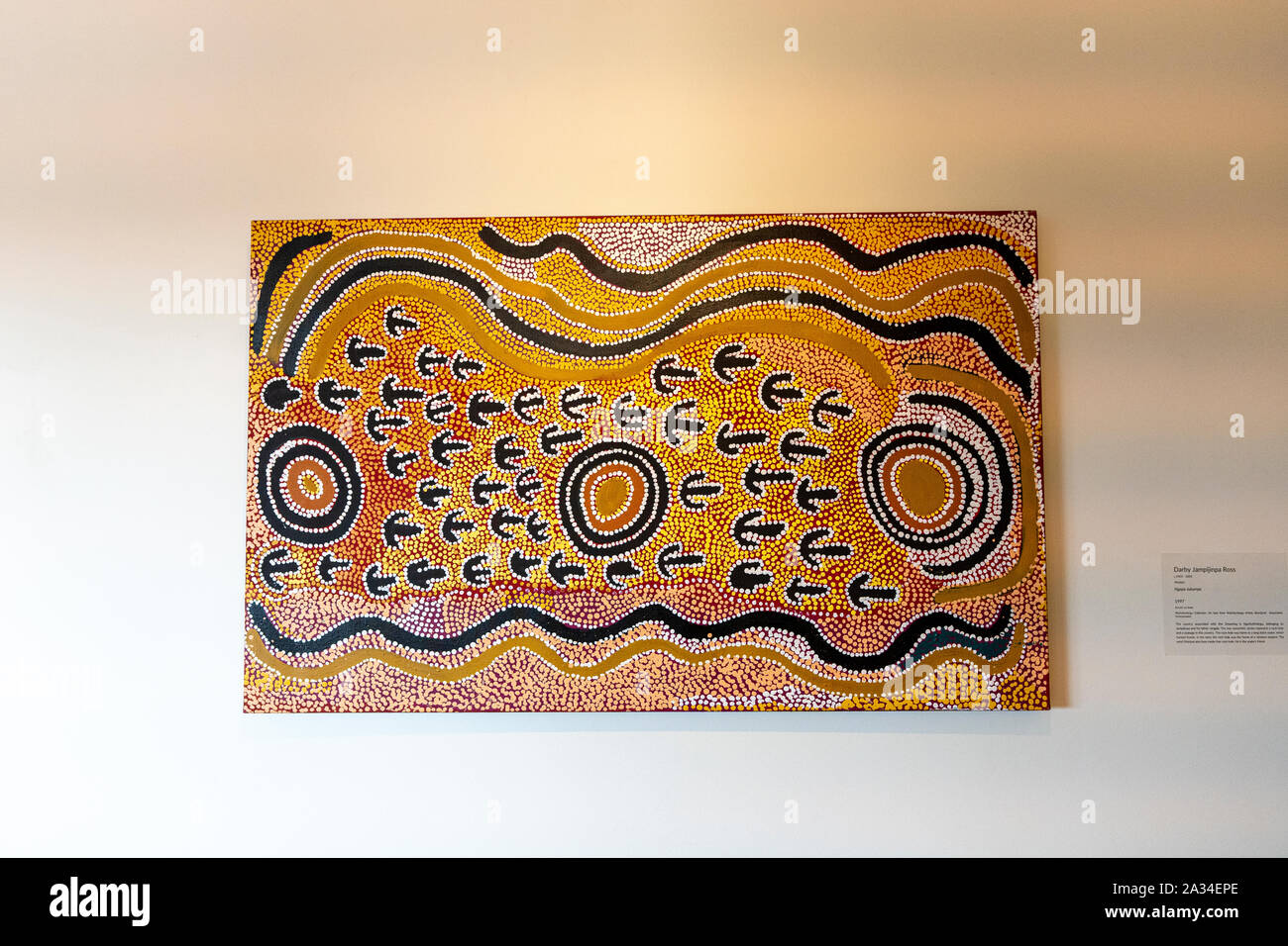Aboriginal art displayed at Desert Mob 2019. Ngopa Jukurrpa by Darby ...