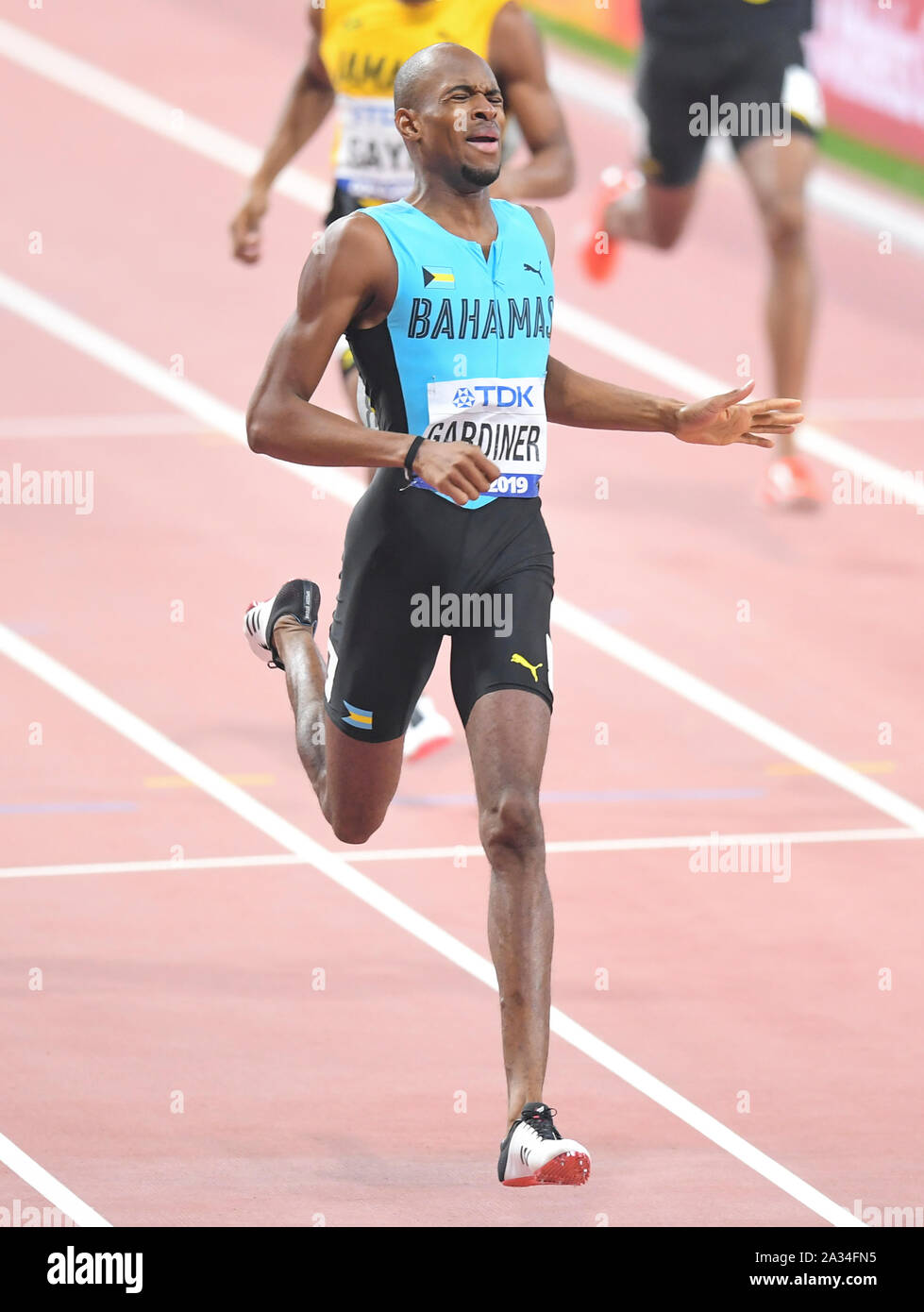 Steven Gardiner (Bahamas). 400 metres Gold Medal. IAAF World Athletics ...