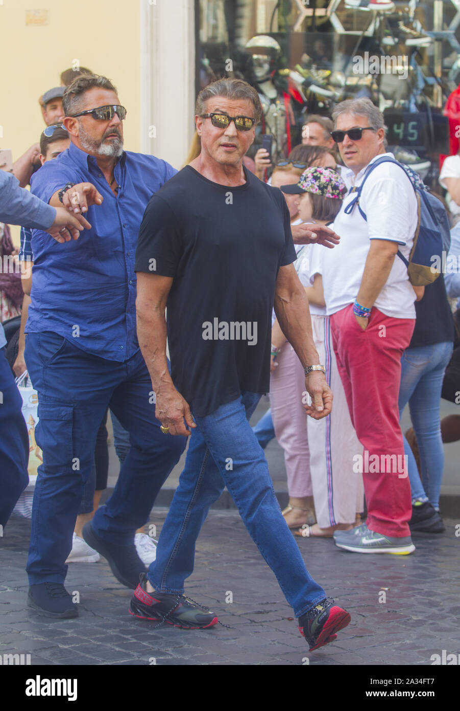 Silvester Stallone goes shopping with his wife Jennifer Flavin and ...