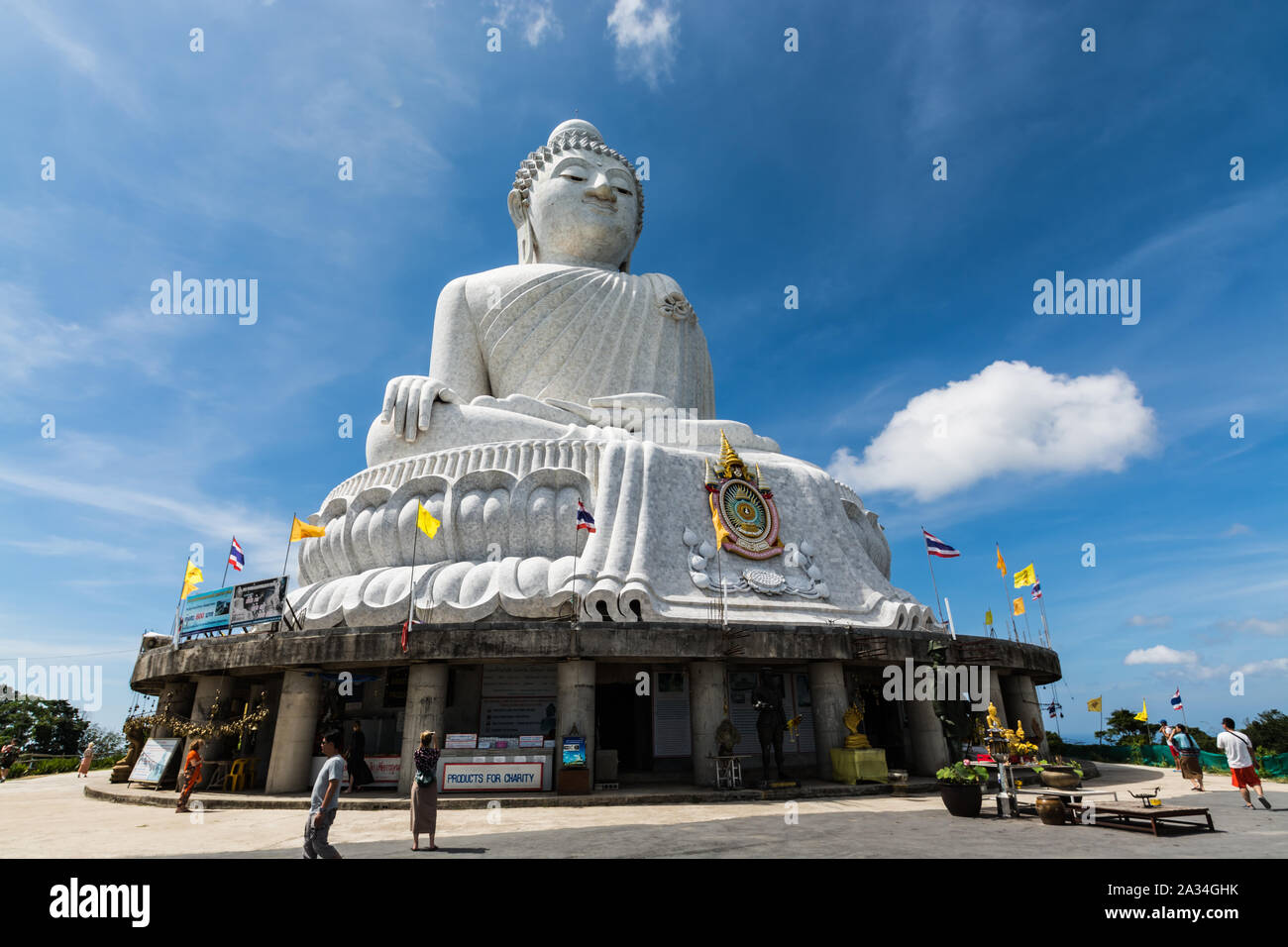 PHUKET, THAILAND - DEC 4: The marble statue of Big Buddha, on December ...