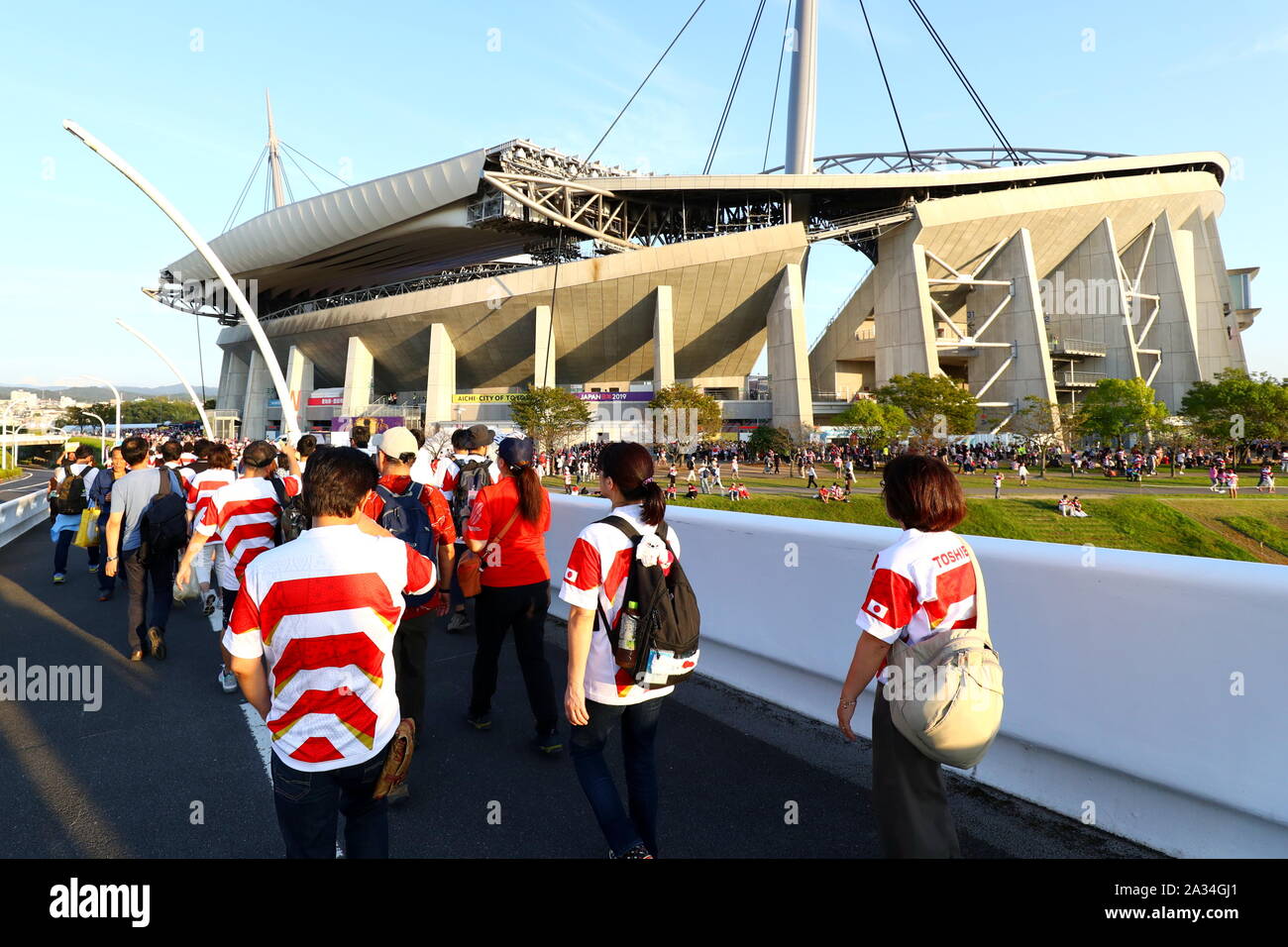 Toyota, Aichi, Japan. 5th Oct, 2019. Japan Team fans Rugby : 2019 Rugby ...