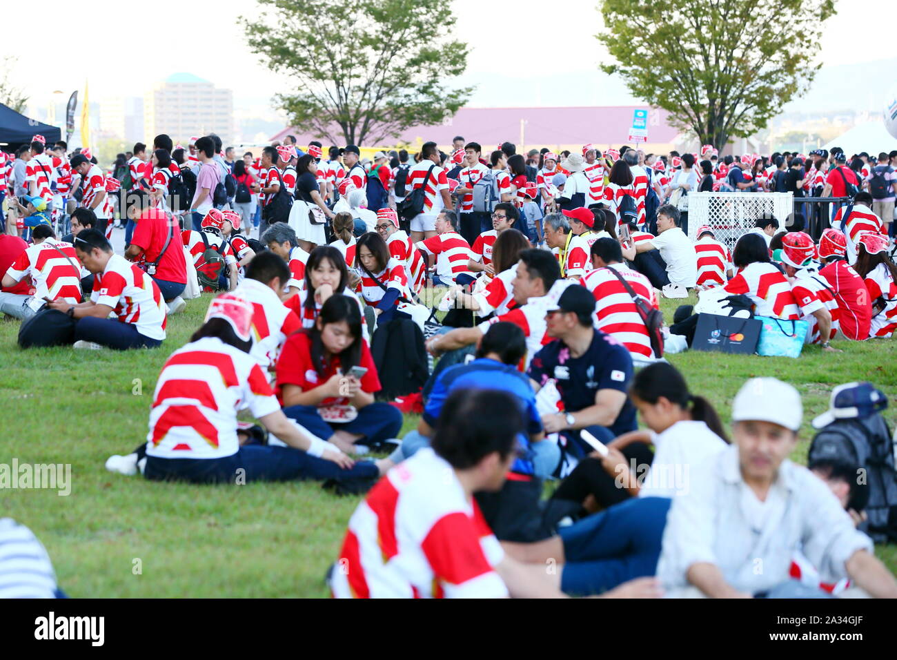 Toyota, Aichi, Japan. 5th Oct, 2019. Japan Team fans Rugby : 2019 Rugby ...