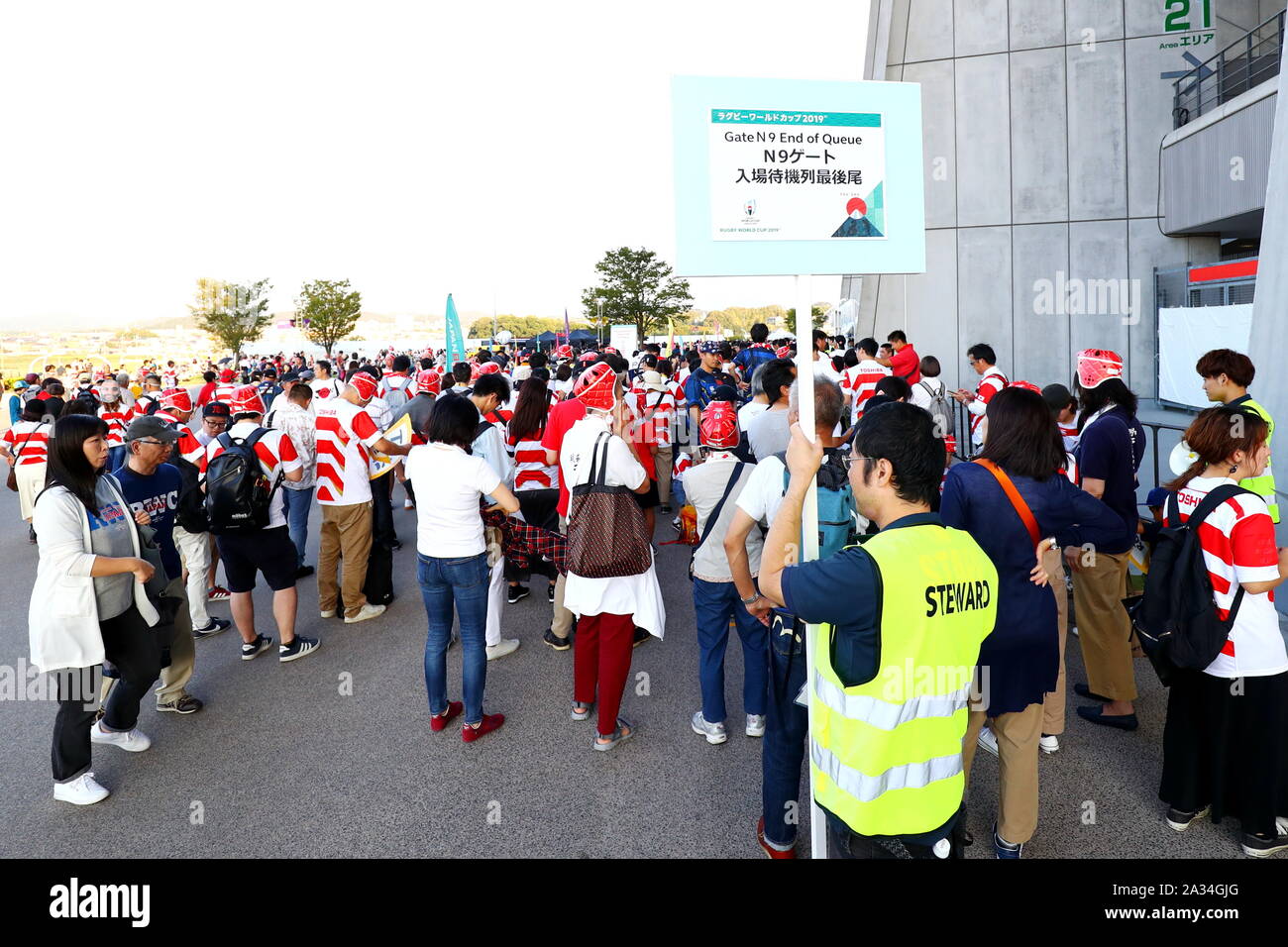 Toyota, Aichi, Japan. 5th Oct, 2019. Japan Team fans Rugby : 2019 Rugby ...