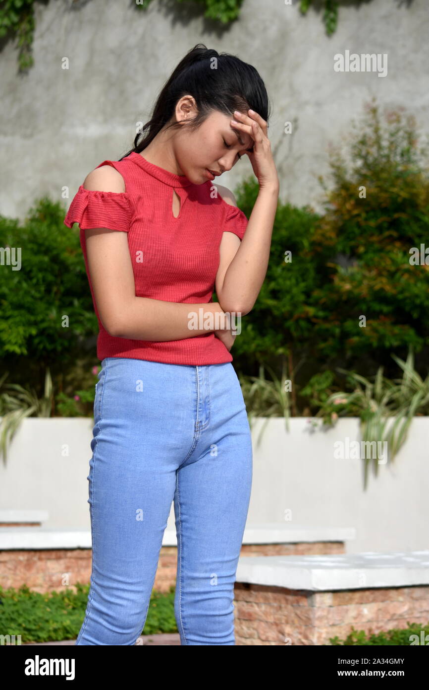A Lonely Beautiful Minority Female Stock Photo - Alamy