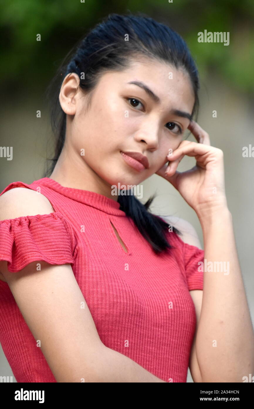 A Teenage Female Decision Making Stock Photo - Alamy