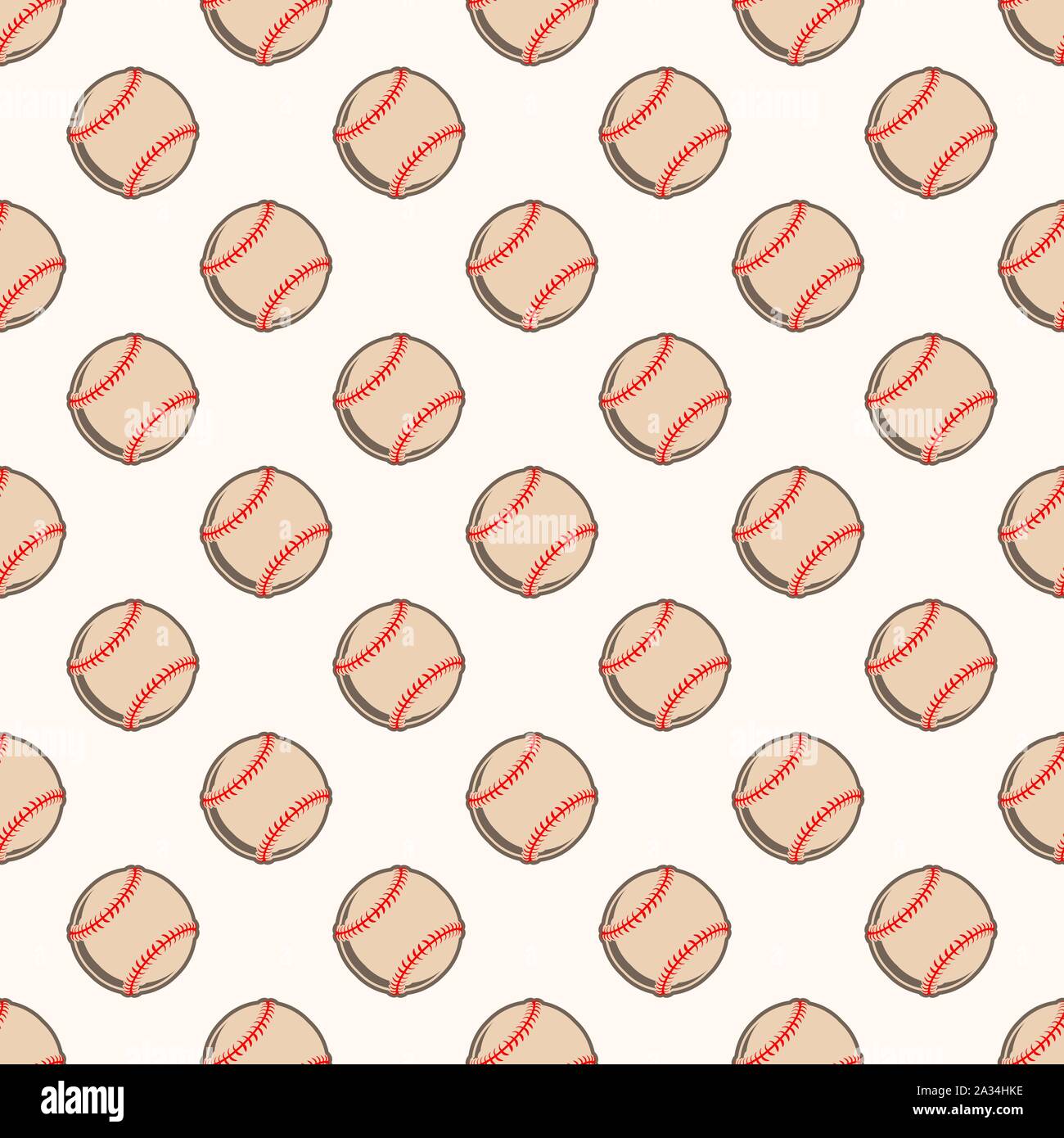 Seamless color background with baseball design pattern Stock Vector ...