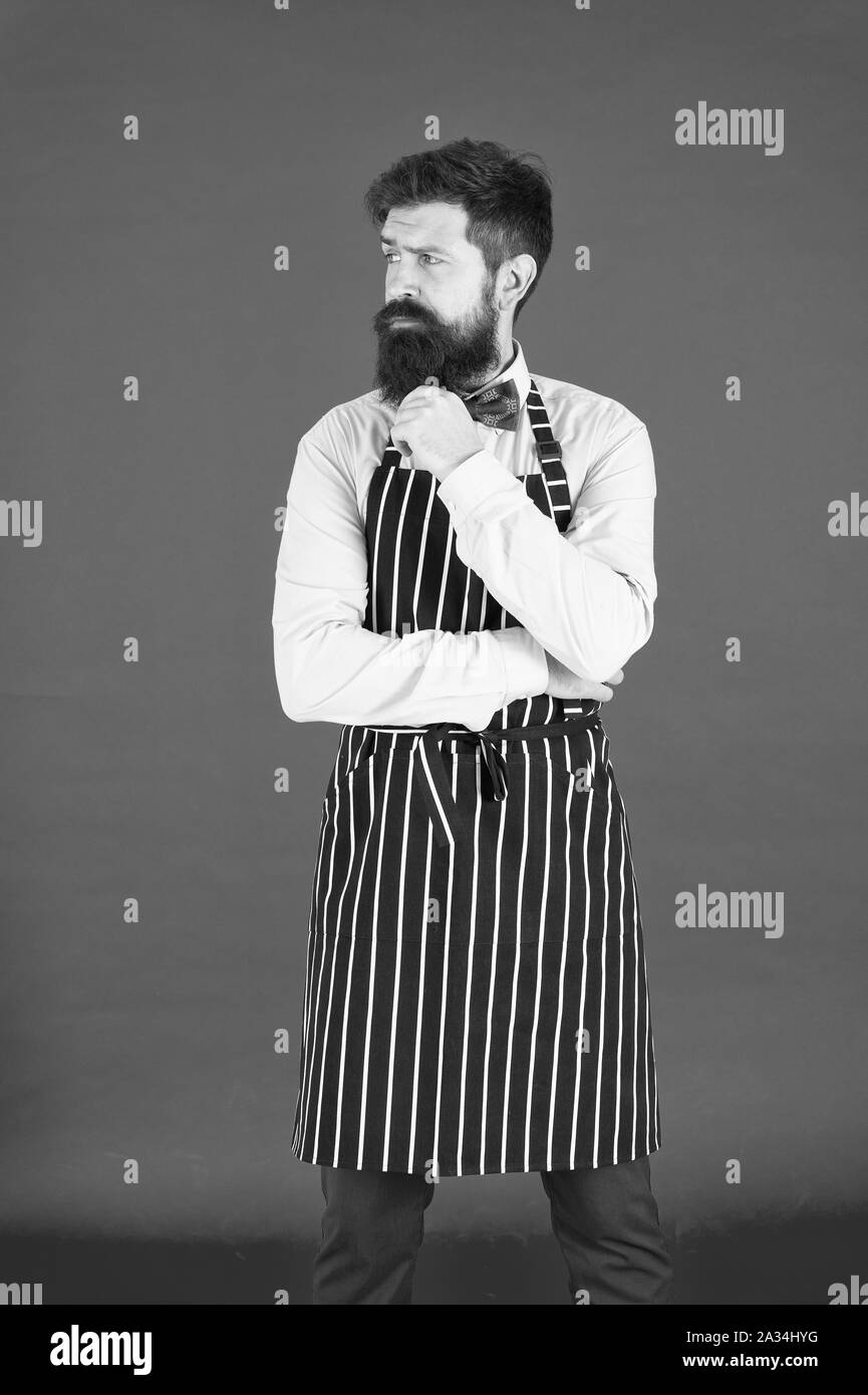 Red apron cafe Black and White Stock Photos & Images - Alamy