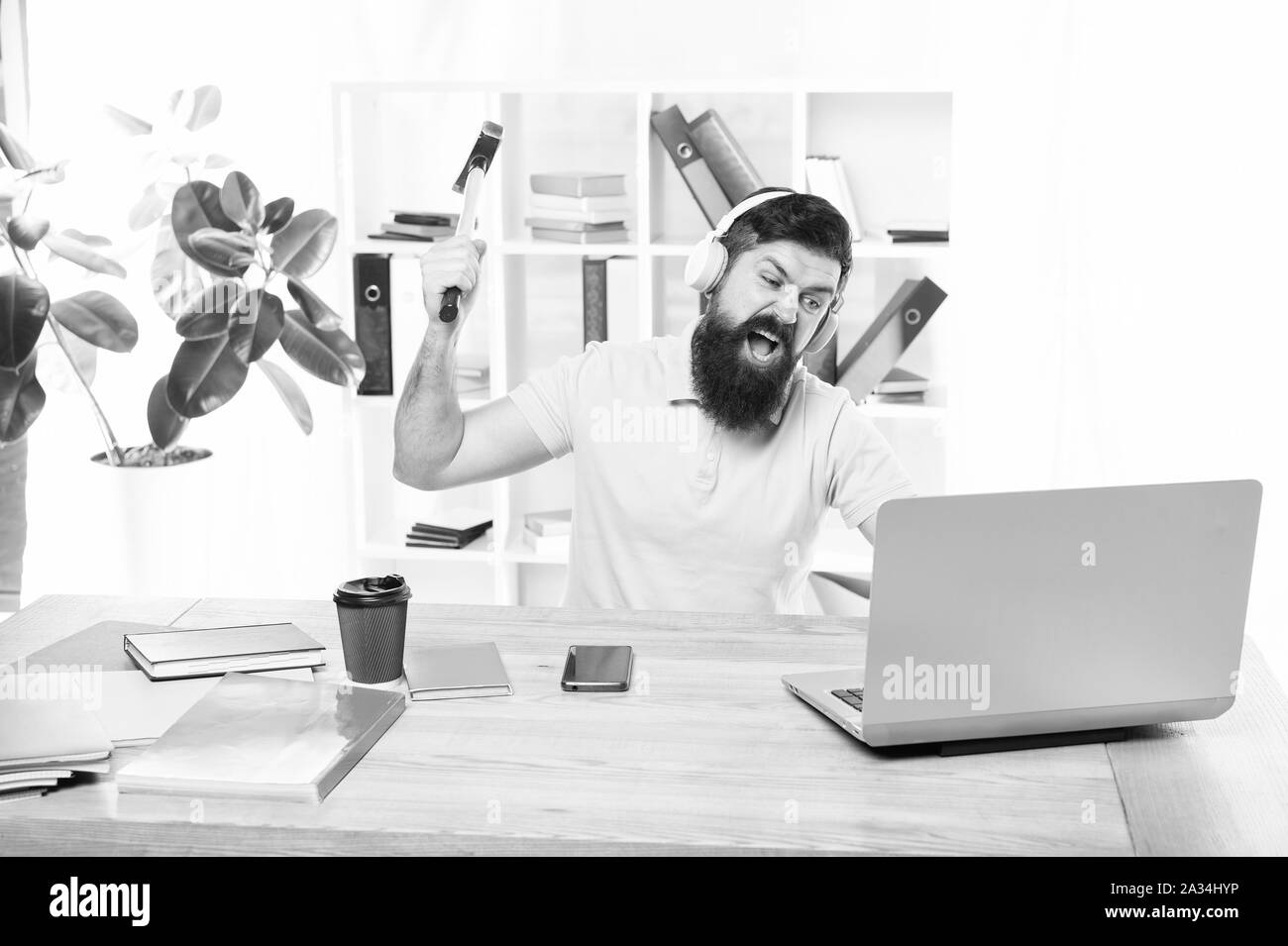 Computer expert programmer Black and White Stock Photos & Images - Alamy