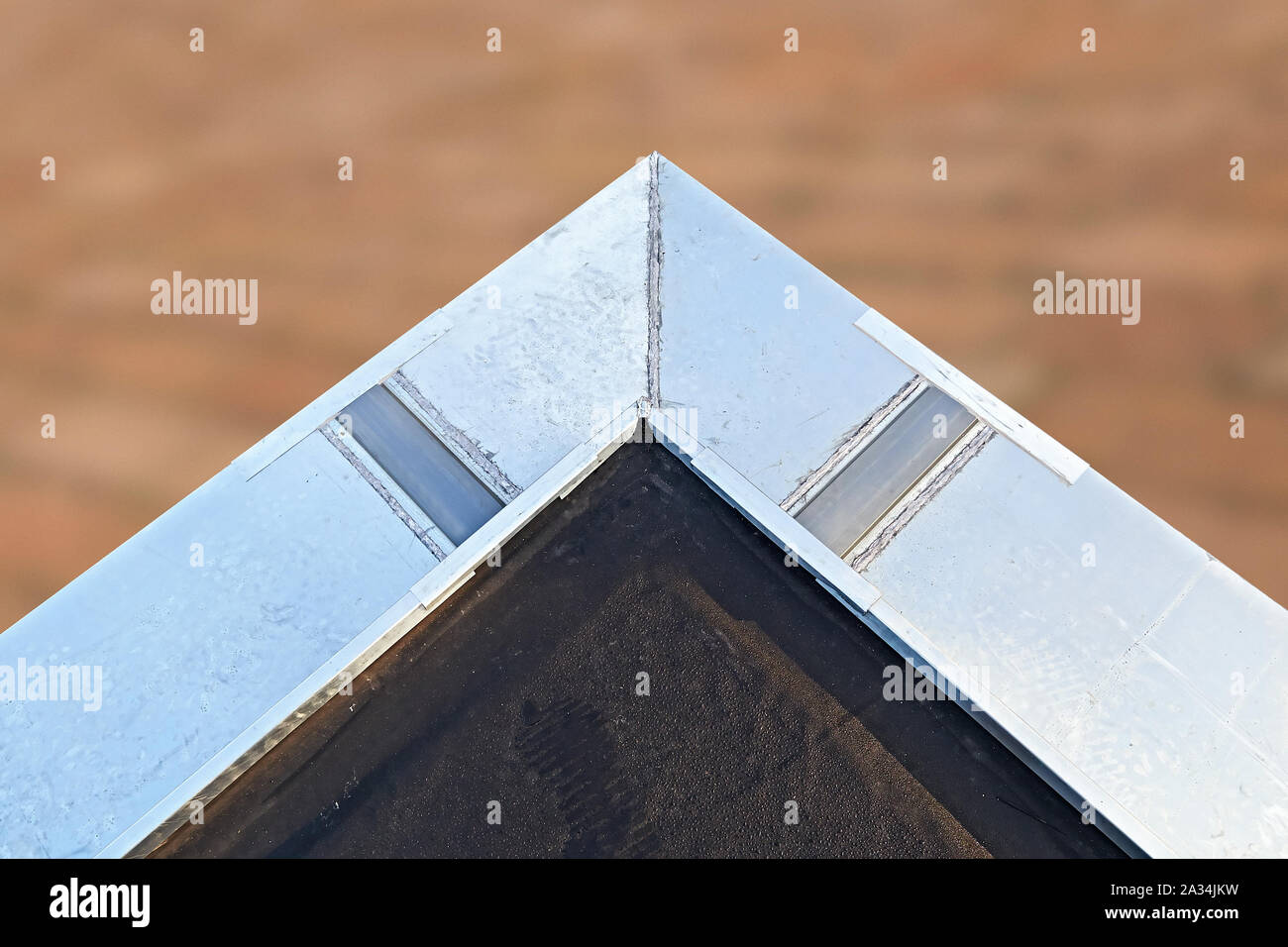 New zinc and roofing in construction Ready for completion Stock Photo ...