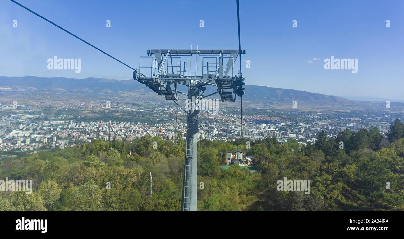 modern cable car in macedonial capitol skopje Stock Photo - Alamy