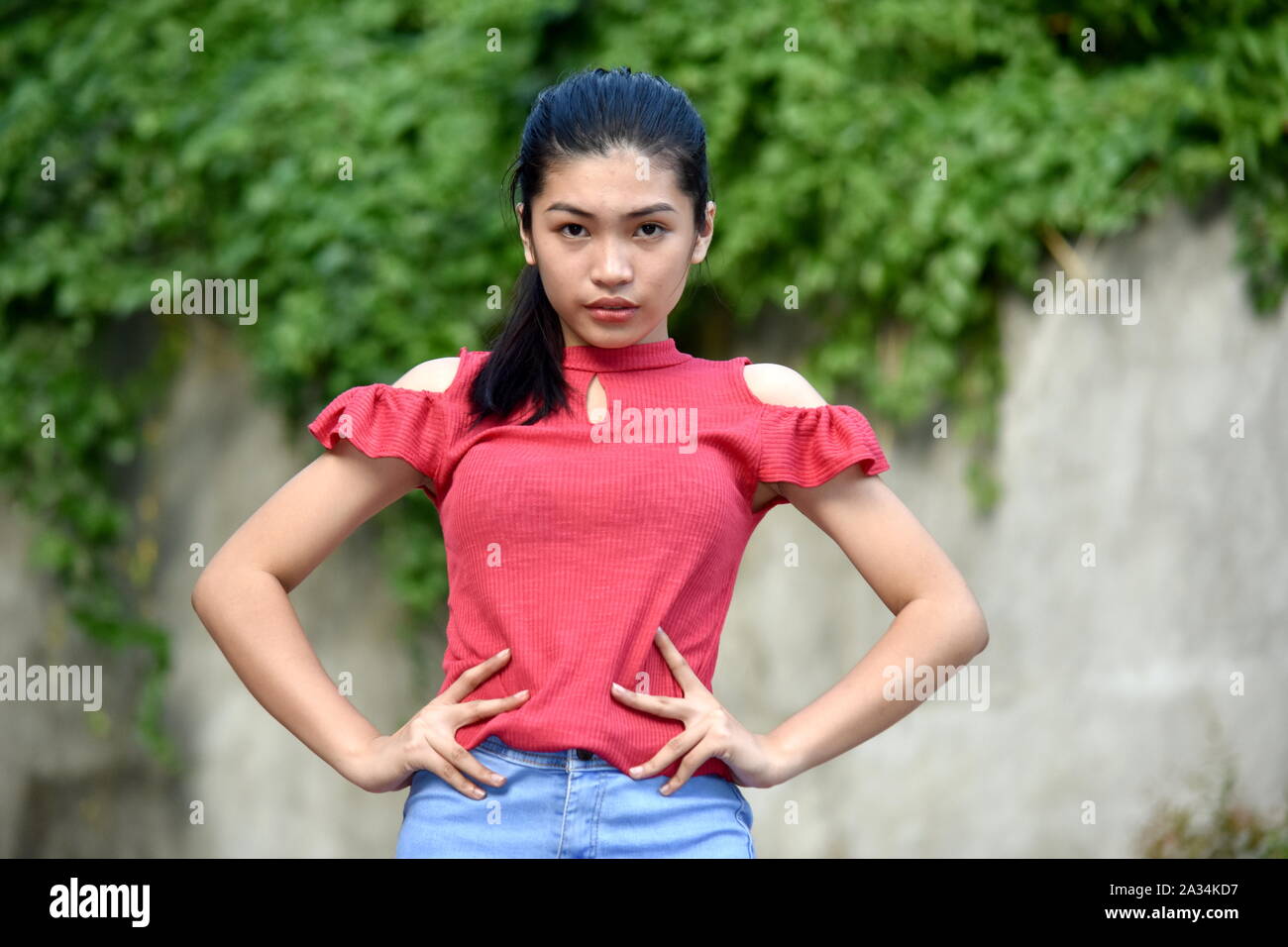 A Beautiful Minority Teen Girl Posing Stock Photo - Alamy