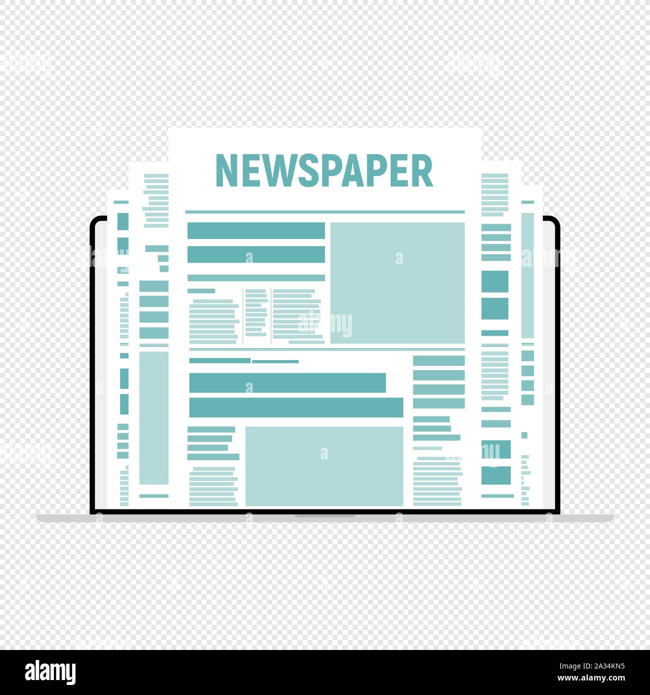 vector article writing design concept, flat style with article news ...