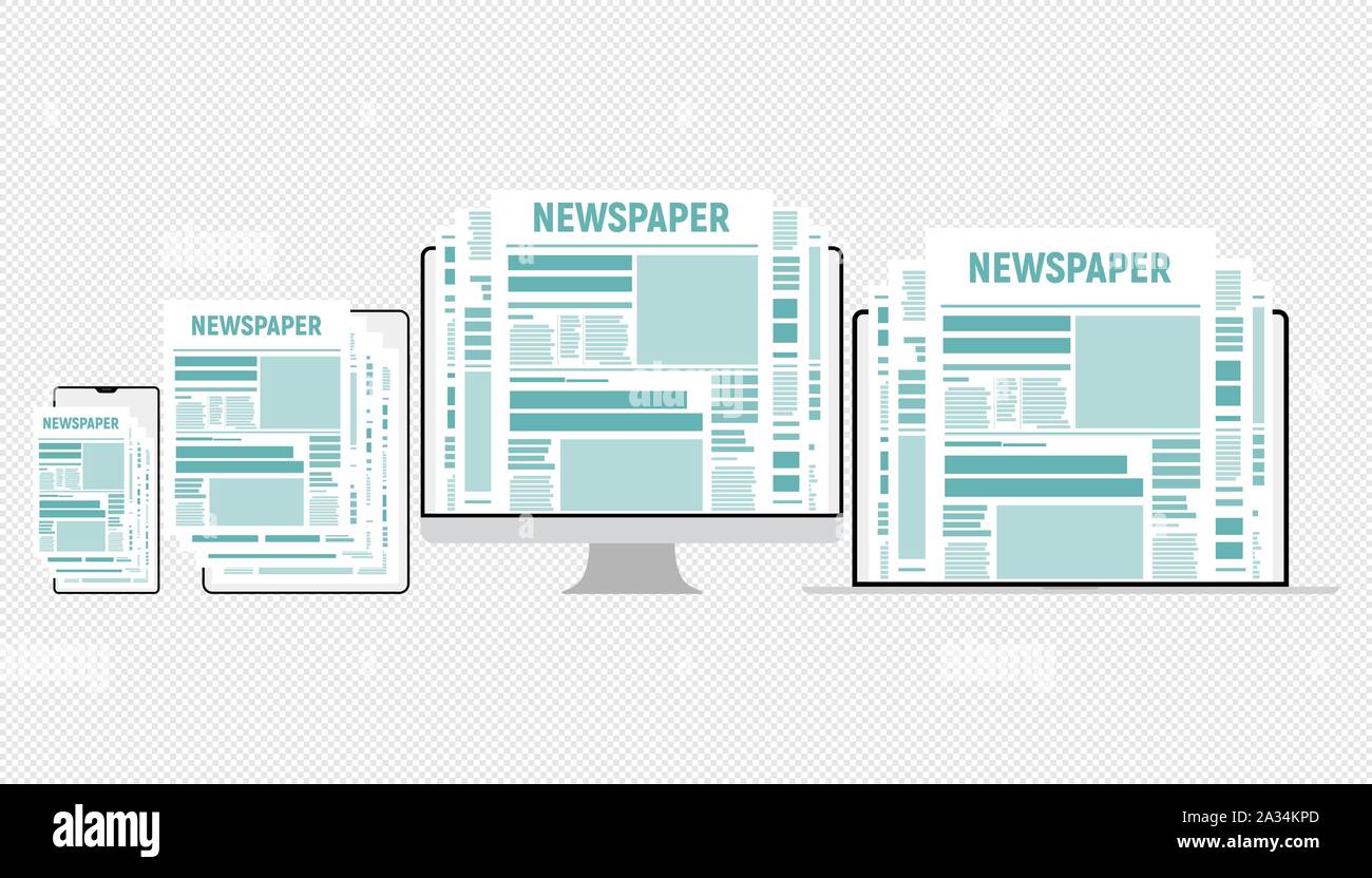 vector article writing design concept, flat style with article news ...