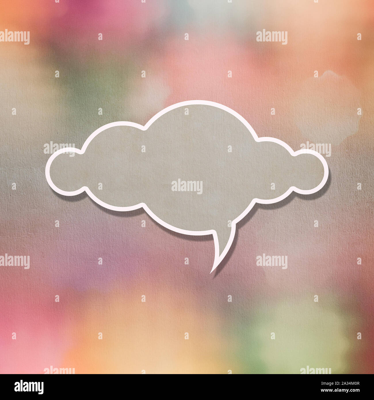 Cloud paper on colorful paper background for your text Stock Photo - Alamy
