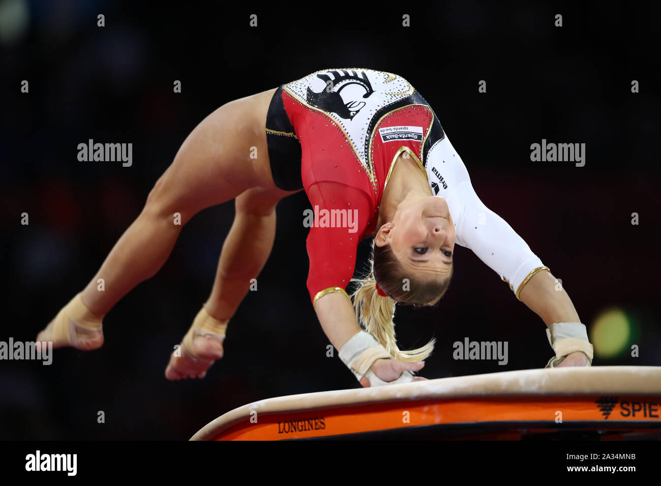 Stuttgart, Germany. 4th Oct, 2019. Voss Sarah (GER) Artistic Gymnastics ...