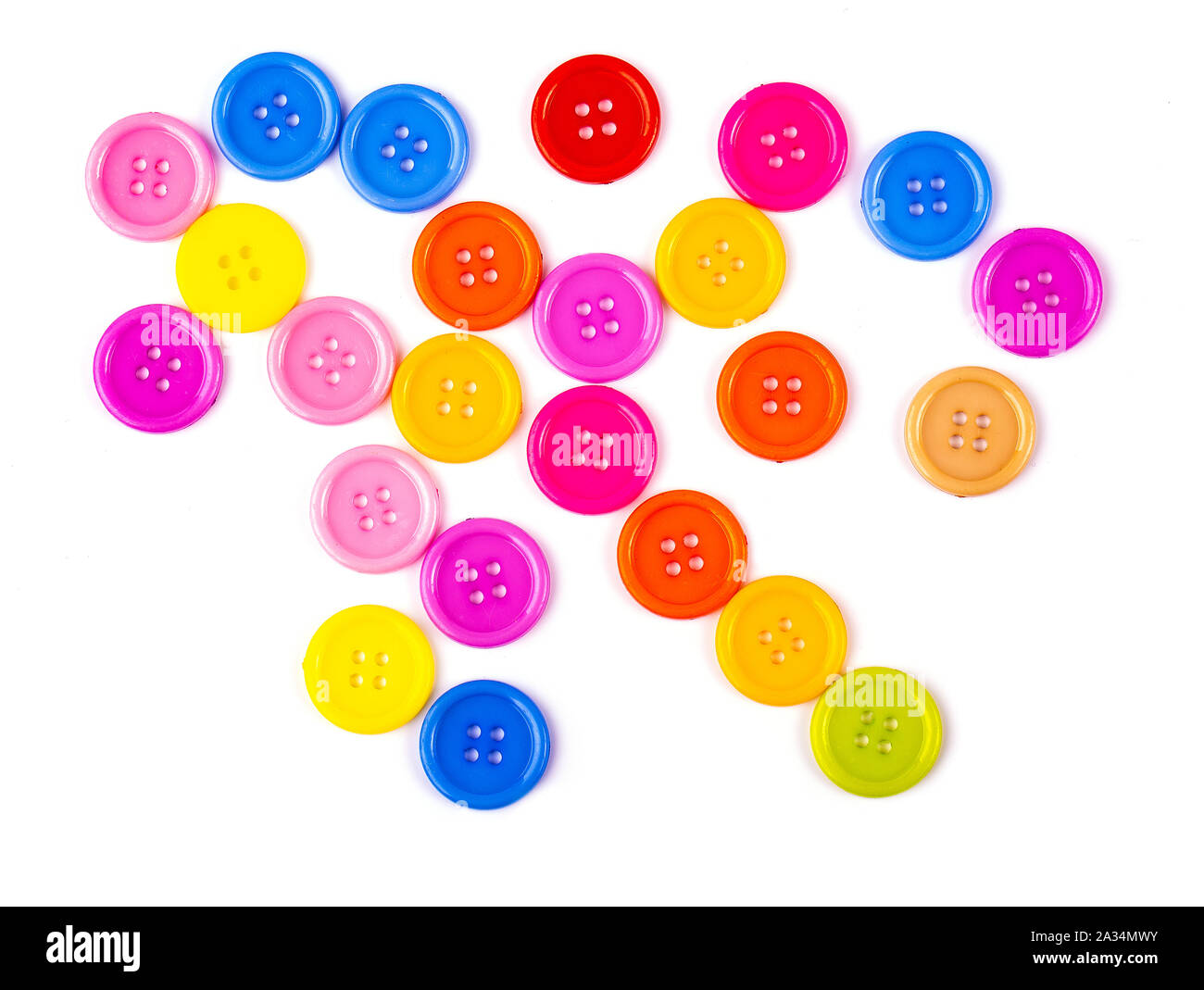 The lots of colorful buttons isolated on white background Stock Photo ...