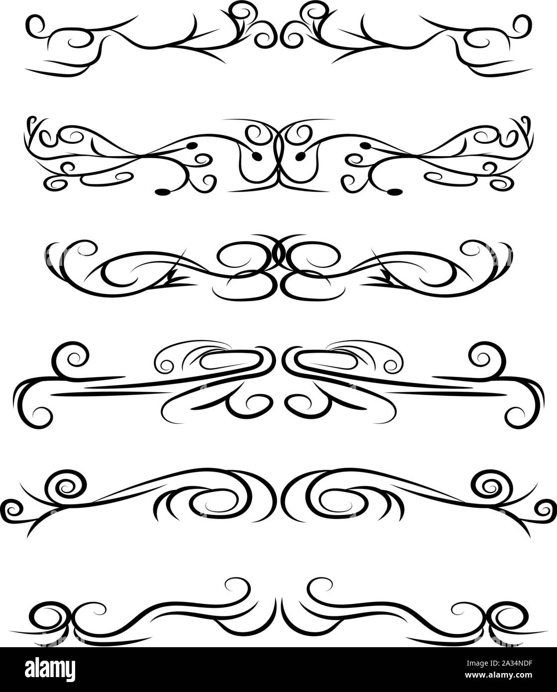 Black Fancy Borders
