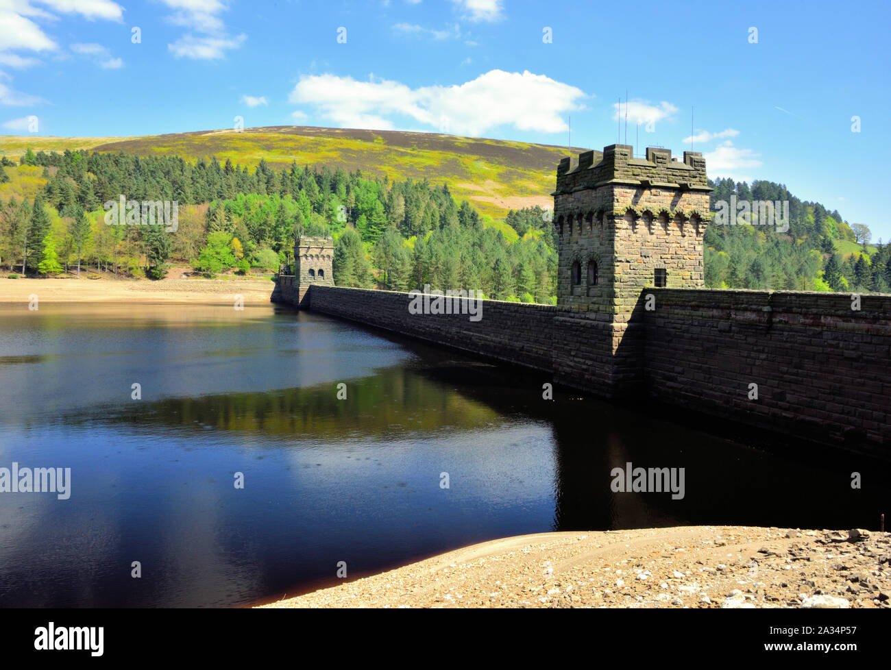 Upper Derwent's Famous (Dam Busters) Dam Wall and Towers Stock Photo ...