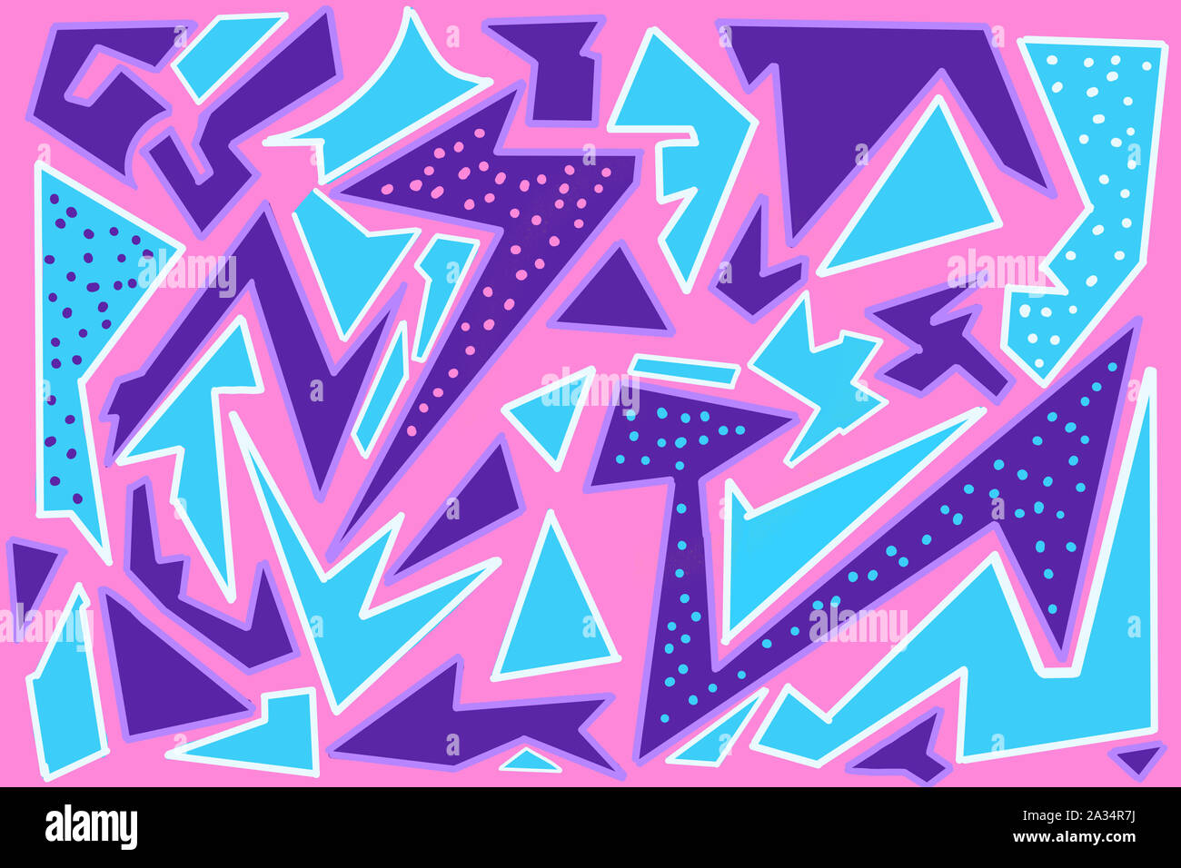 colorful, abstract and creative paint illustration with sharp edges for ...