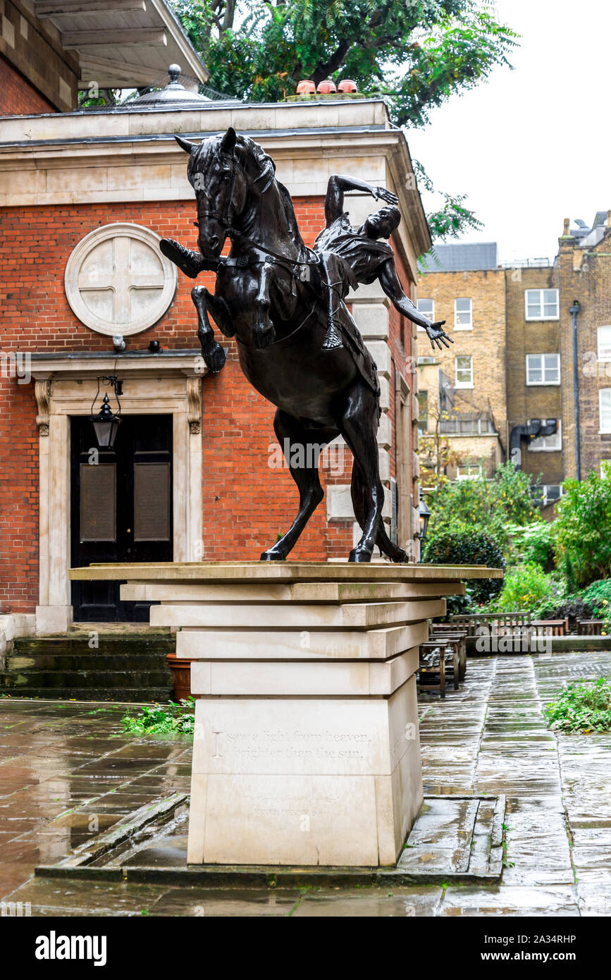 A statue of Conversion in St Paul's churchyard, Covent Garden, London ...