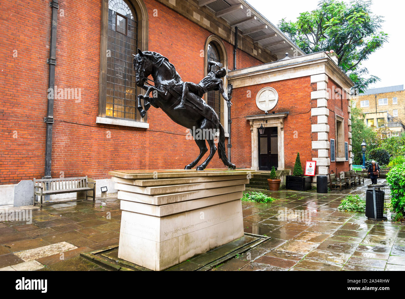 A statue of Conversion in St Paul's churchyard, Covent Garden, London ...