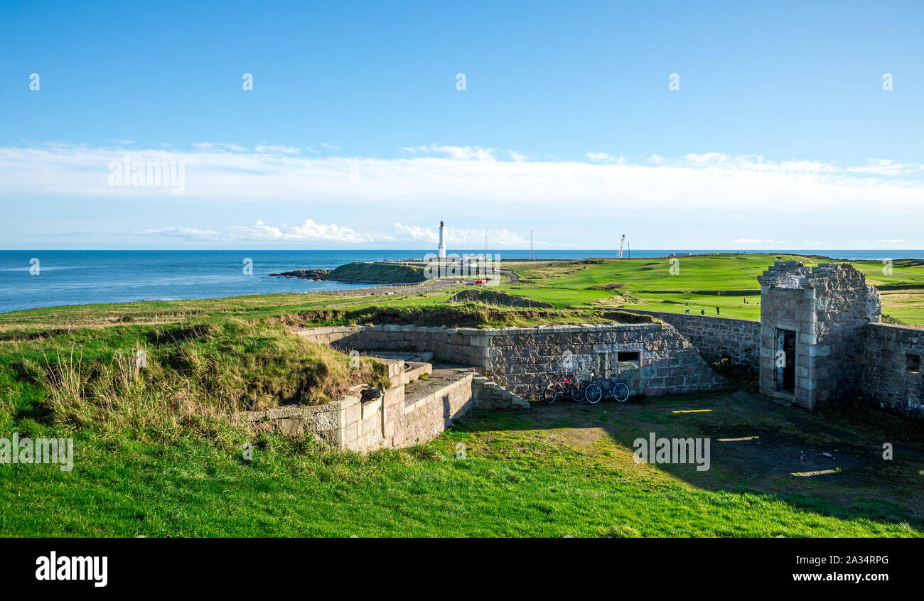 Historical Torry Battery at Nigg bay of North sea, Aberdeen, Scotland ...