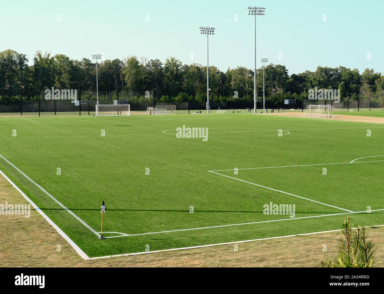 Soccer Field from Above Stock Photo - Alamy