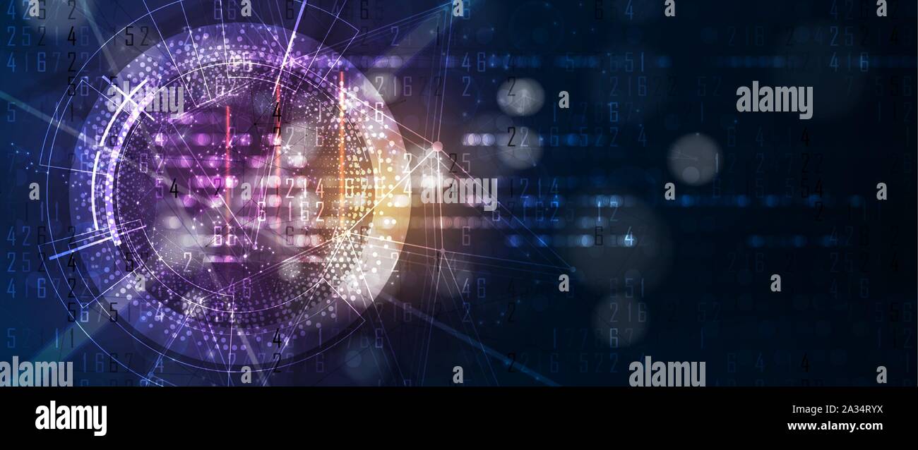 Technology innovation background, idea of global business solution ...