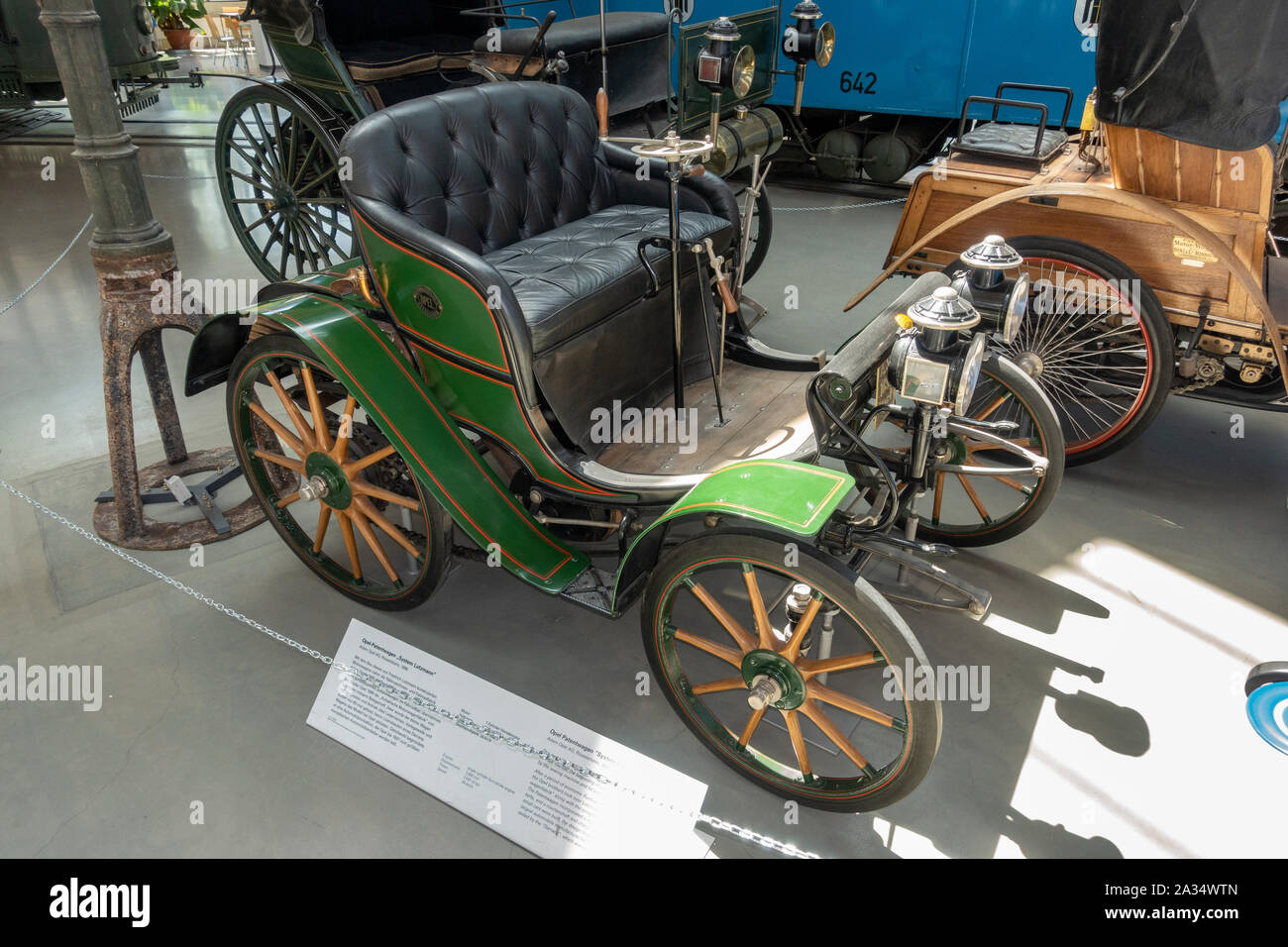 An Opel Patentwagen "System Lutzmann" (1899) motorised vehicle in the ...