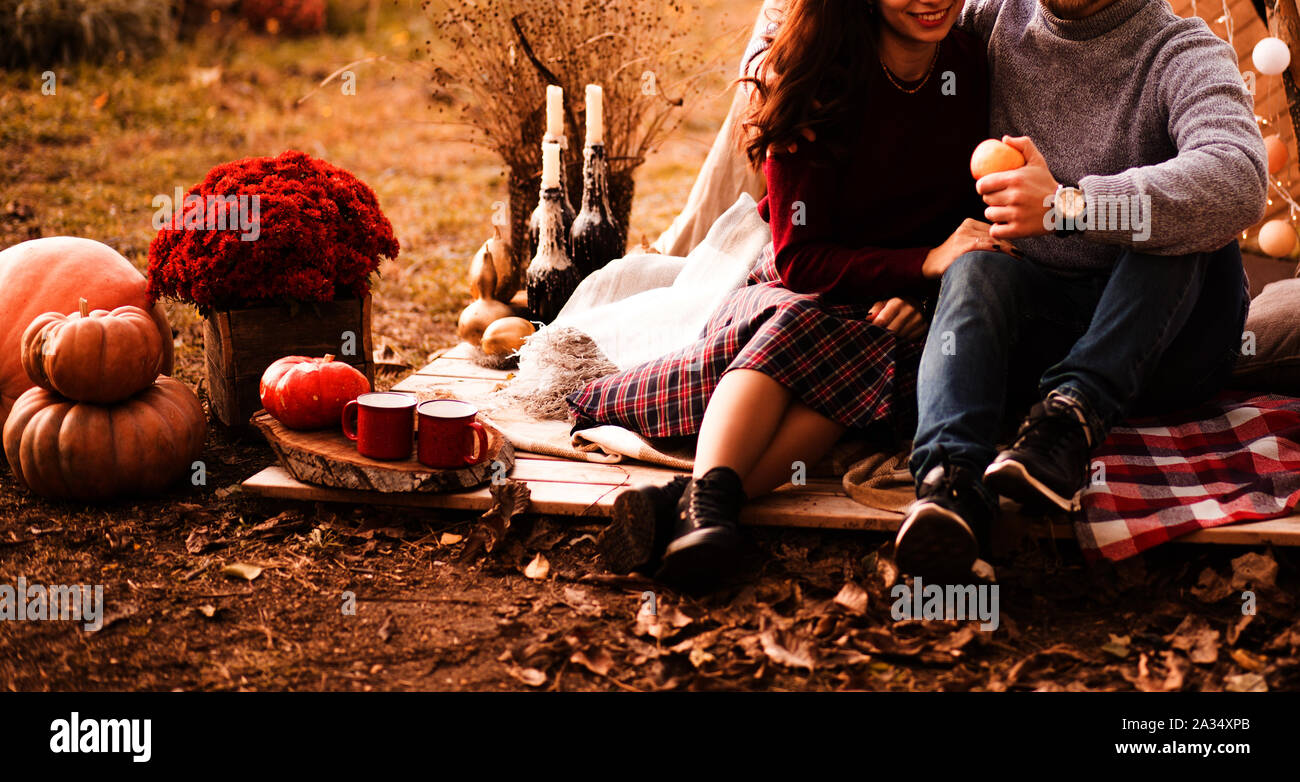 Pumpkin love couple not illustration hi-res stock photography and ...