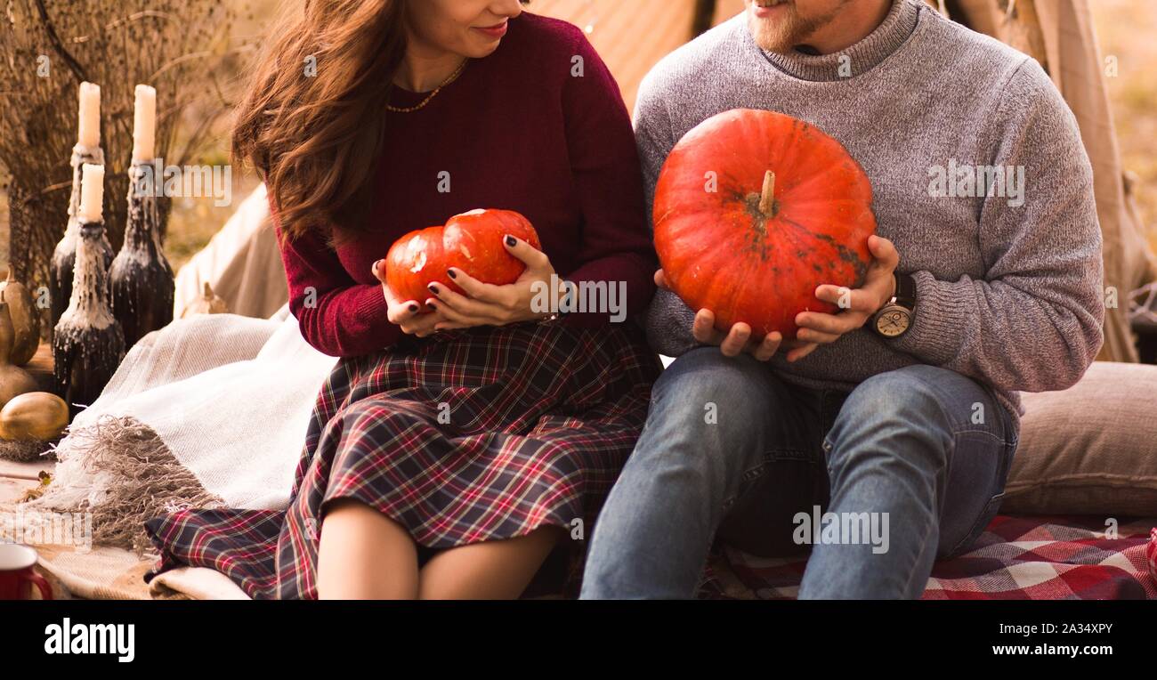 Pumpkin love couple not illustration hi-res stock photography and ...