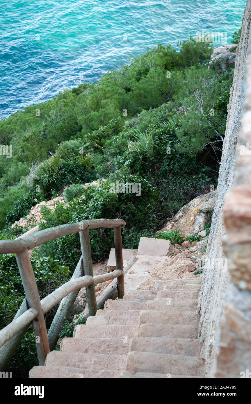 Stairs down to the sea hi-res stock photography and images - Alamy
