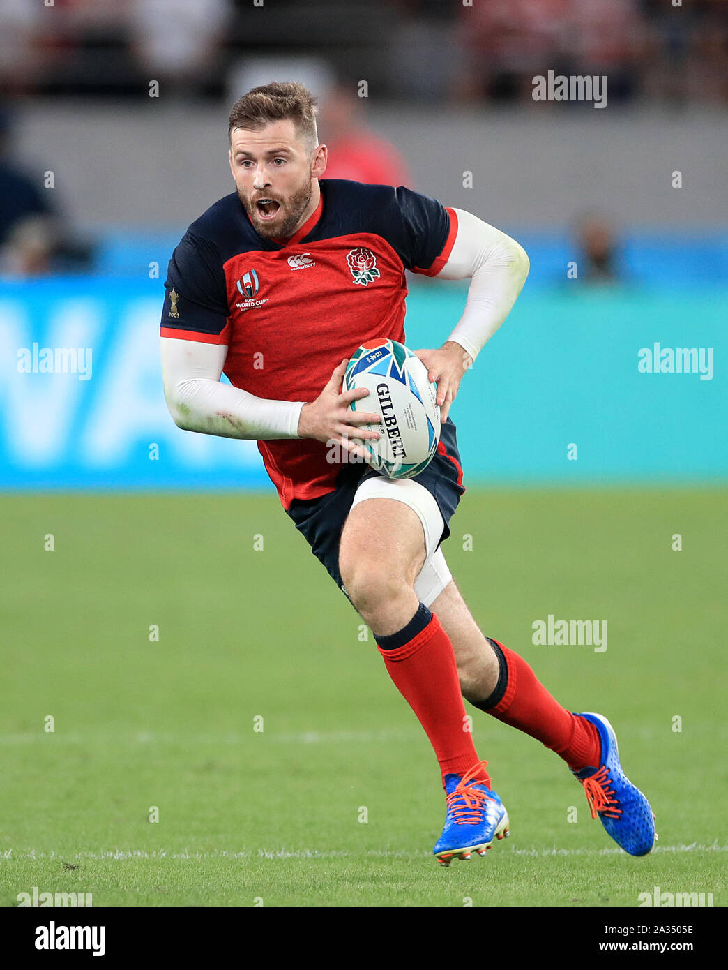 England's Elliot Daly during the 2019 Rugby World Cup Pool C match at ...