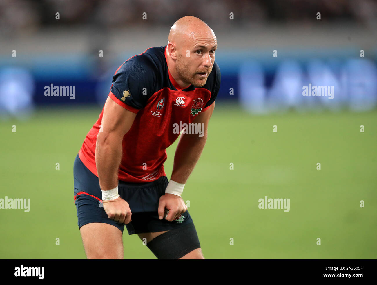 England's Willi Heinz during the 2019 Rugby World Cup Pool C match at ...