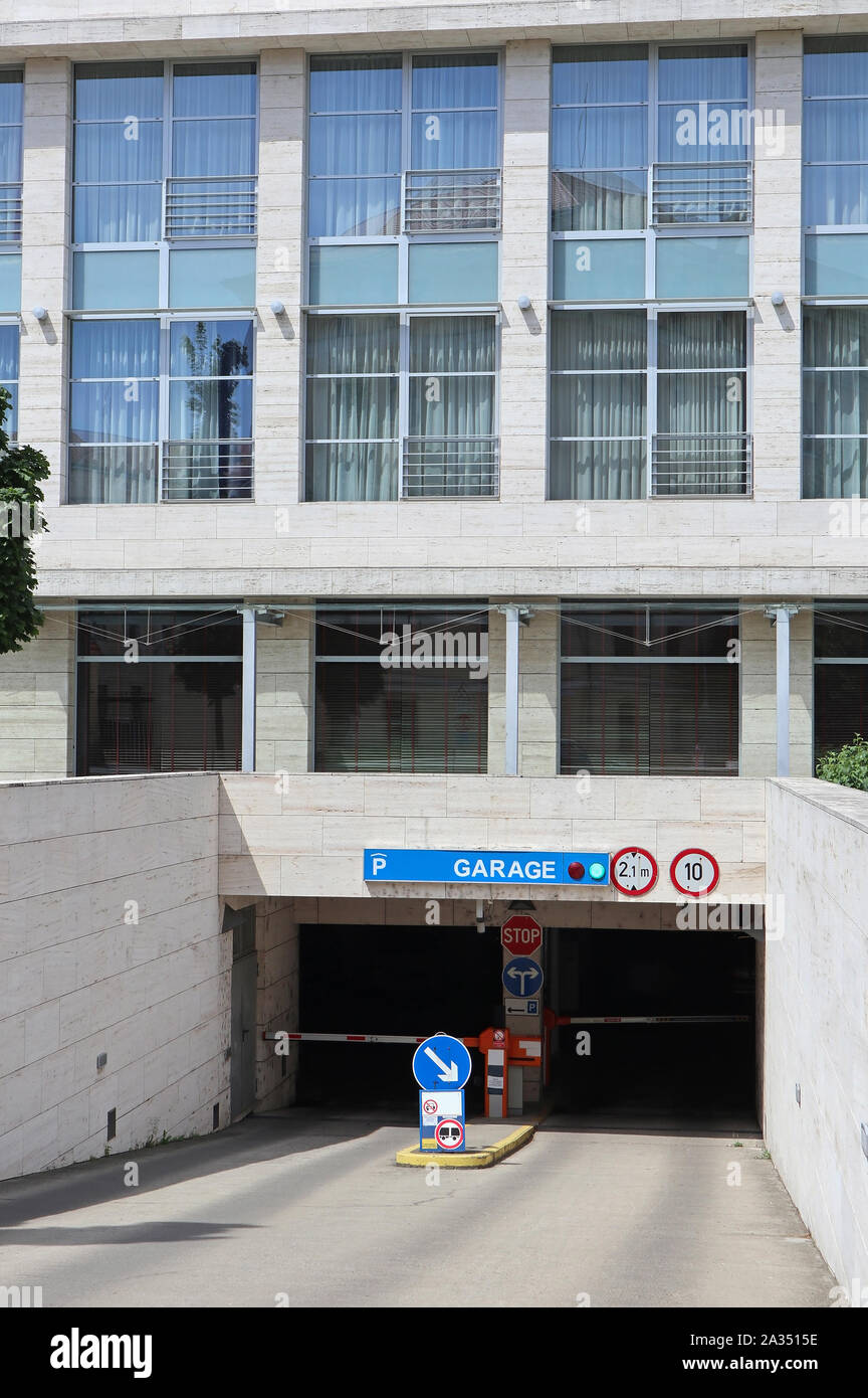 Closed parking barrier asphalt hi-res stock photography and images - Alamy