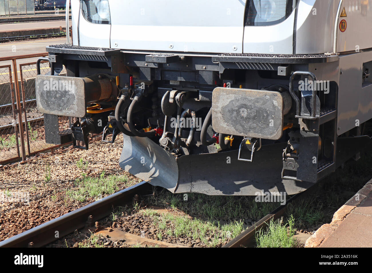 Front side of the train engine Stock Photo - Alamy