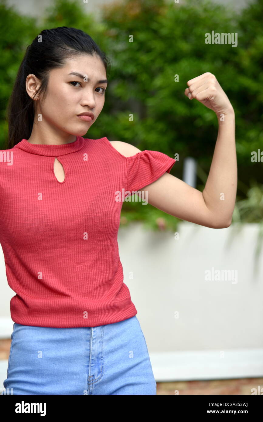 An A Muscular Filipina Person Stock Photo - Alamy