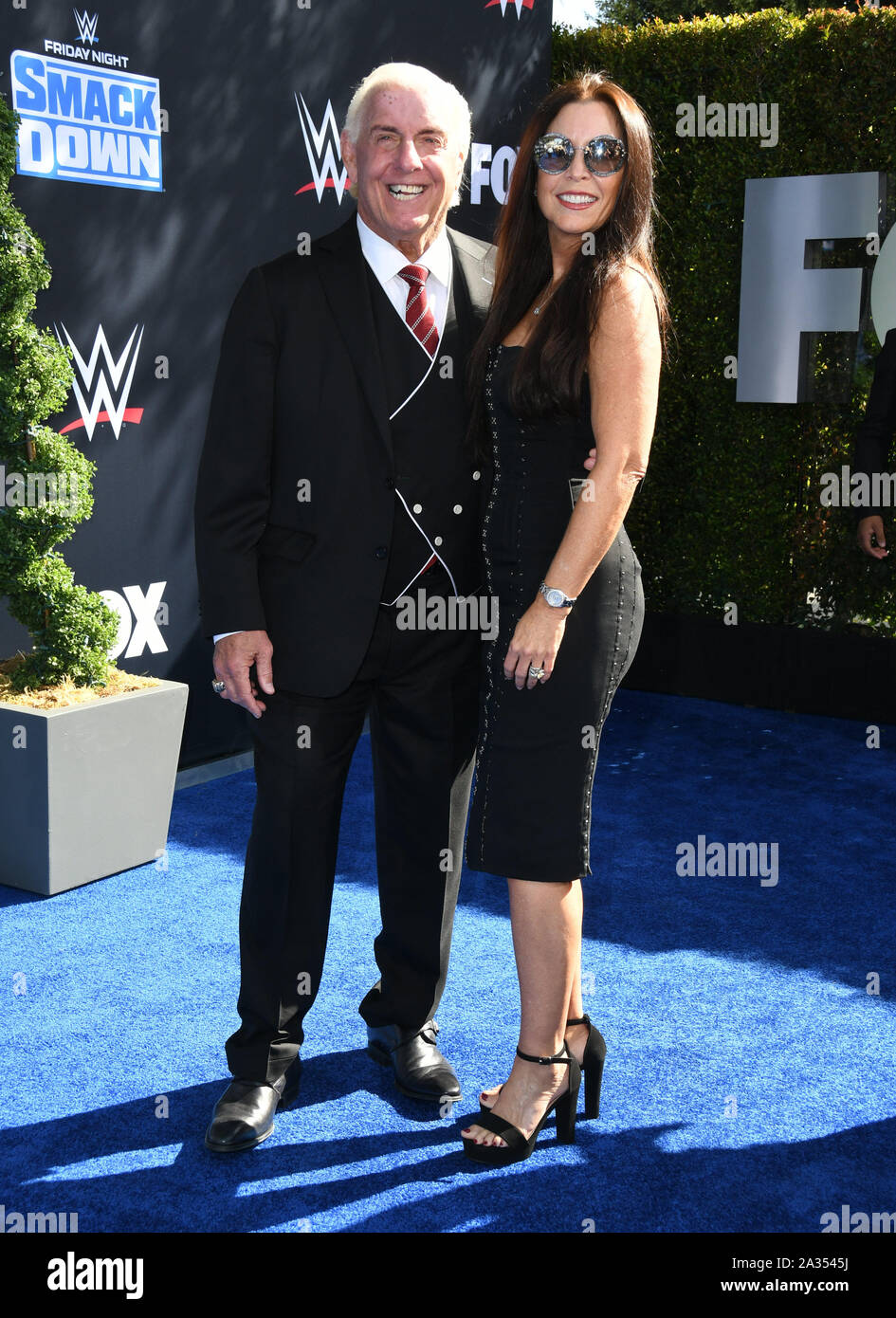 Los Angeles, USA. 04th Oct 2019. Ric Flair and Wendy Barlow. WWE 20th ...