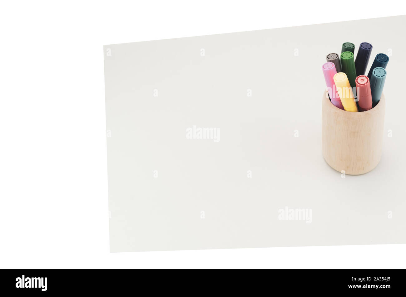 drawing and art tools - pencils and colors Stock Photo - Alamy