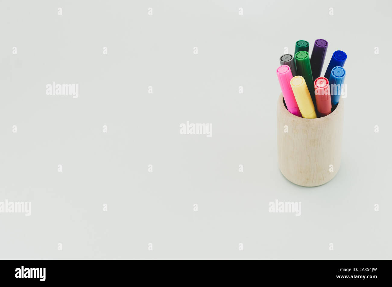 drawing and art tools - pencils and colors Stock Photo - Alamy