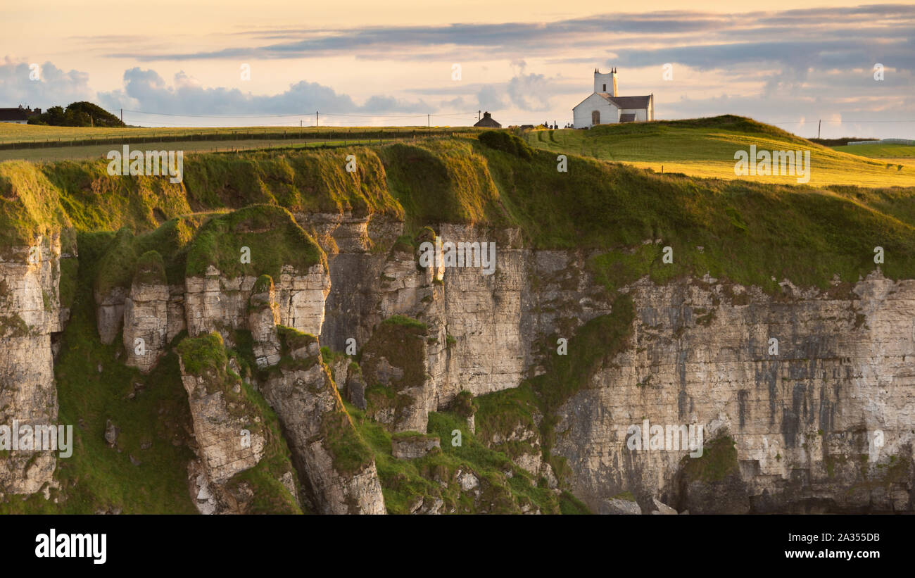 Ballintoy church hi-res stock photography and images - Alamy