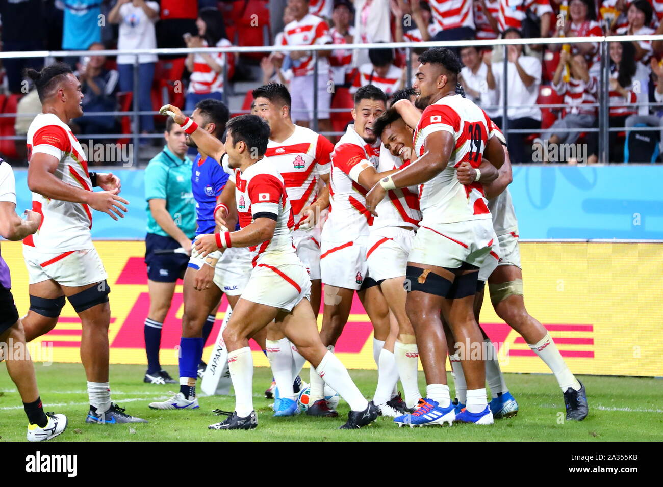 Toyota stadium, Aichi, Japan. 5th Oct, 2019. Japan team group (JPN ...