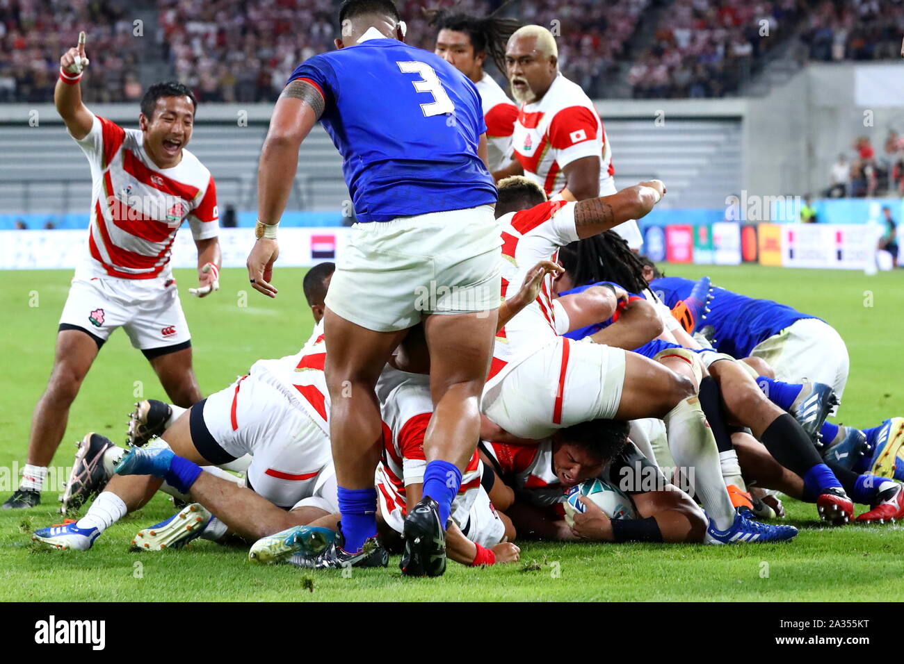 Toyota stadium, Aichi, Japan. 5th Oct, 2019. Japan team group (JPN ...