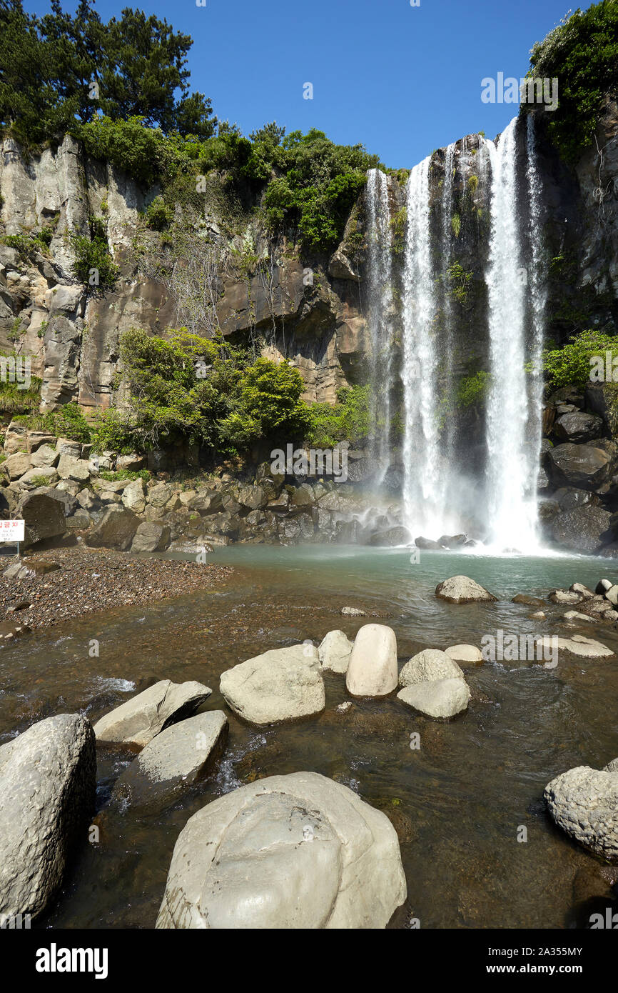 Jeju island waterfall hi-res stock photography and images - Alamy