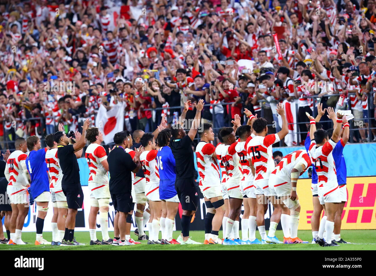 Toyota stadium, Aichi, Japan. 5th Oct, 2019. Japan team group (JPN ...
