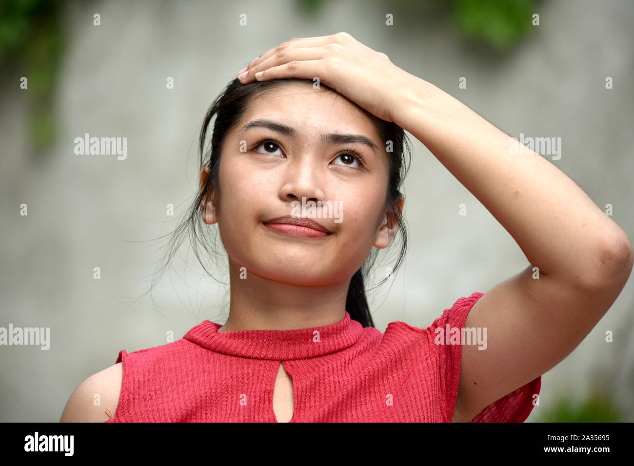 A Beautiful Asian Female Memory Problems Stock Photo - Alamy