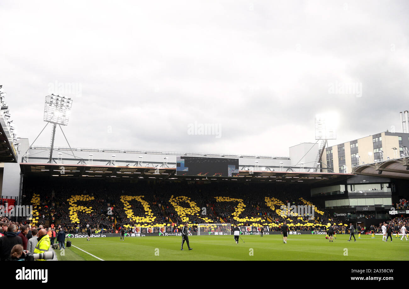 Watford fans in stands vicarage road hi-res stock photography and ...