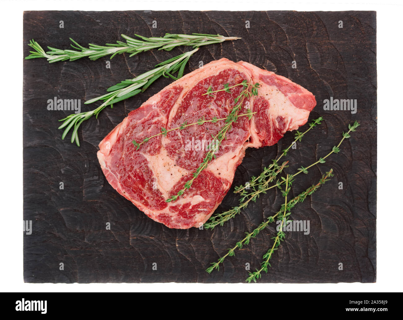 Fresh herbs on marble Cut Out Stock Images & Pictures - Alamy